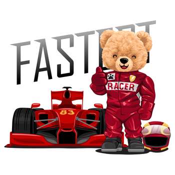 قیمت و خرید استیکر پارچه و لباس مدل dtf طرح تدی کد H20.97 مجموعه 6 عددی