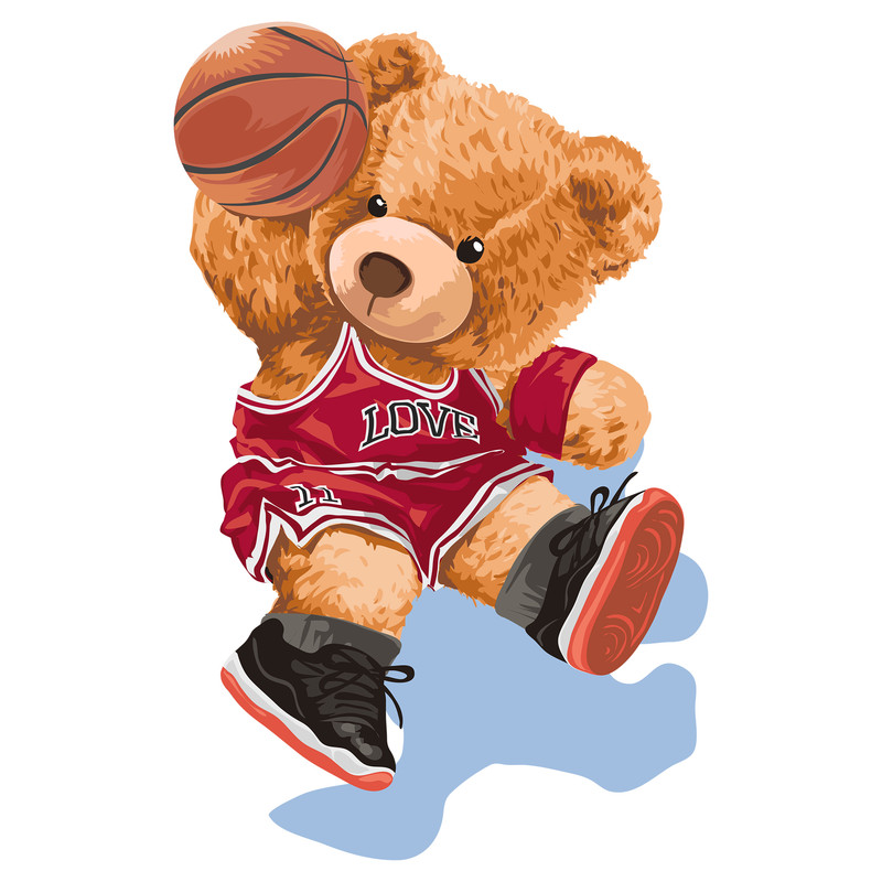 قیمت و خرید استیکر پارچه و لباس مدل dtf طرح تدی کد H20.126 مجموعه 3 عددی