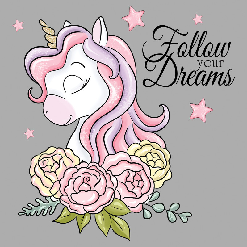 قیمت و خرید استیکر پارچه و لباس مدل dtf طرح یونیکورن کد H15.410 مجموعه 4 عددی