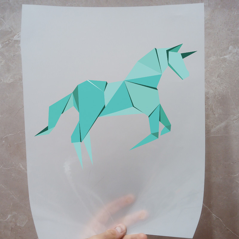 قیمت و خرید استیکر پارچه و لباس مدل dtf طرح یونیکورن کد H20.259 مجموعه 6 عددی