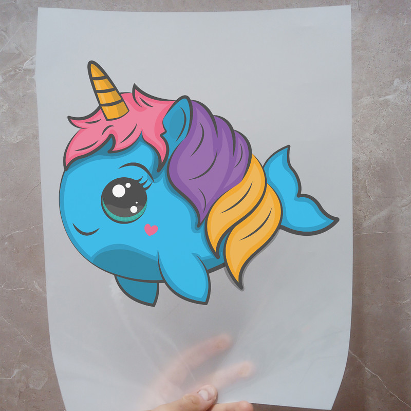 قیمت و خرید استیکر پارچه و لباس مدل dtf طرح یونیکورن کد H20.169 مجموعه 3 عددی