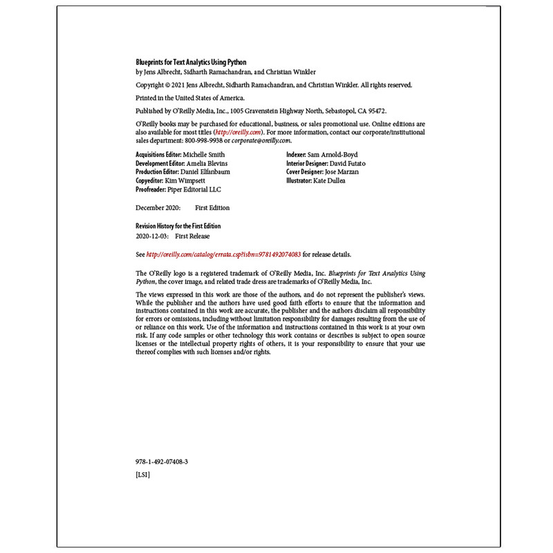 قیمت و خرید کتاب Blueprints for Text Analysis Using Python اثر جمعی از ...