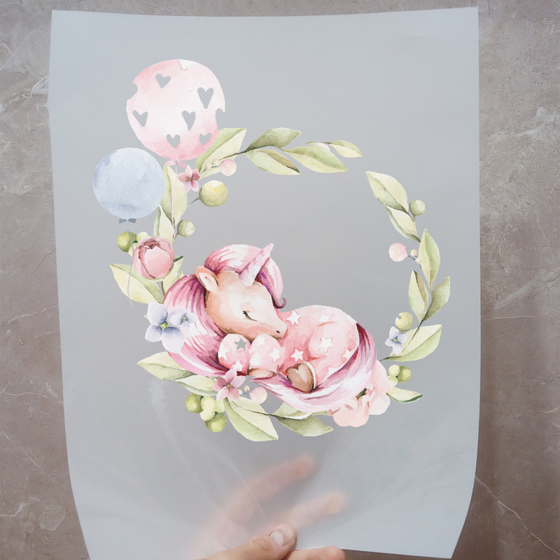 قیمت و خرید استیکر پارچه و لباس مدل dtf طرح یونیکورن کد H20.490 مجموعه 3 عددی