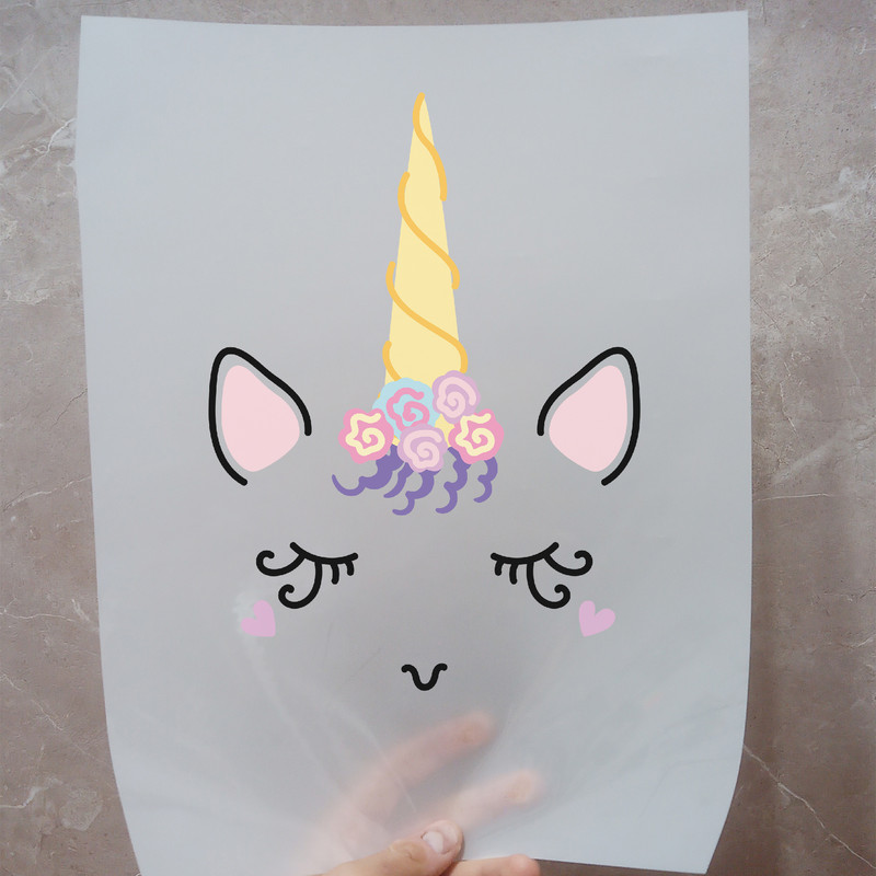 قیمت و خرید استیکر پارچه و لباس مدل dtf طرح یونیکورن کد H20.51 مجموعه 3 عددی