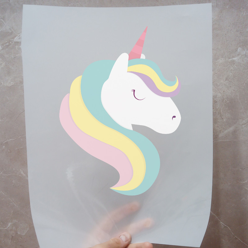 قیمت و خرید استیکر پارچه و لباس مدل dtf طرح یونیکورن کد H20.292 مجموعه 6 عددی