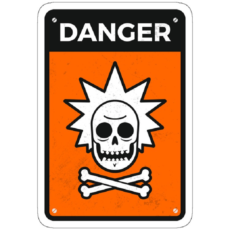 قیمت و خرید استیکر لپ تاپ مدل Danger Rick Sign