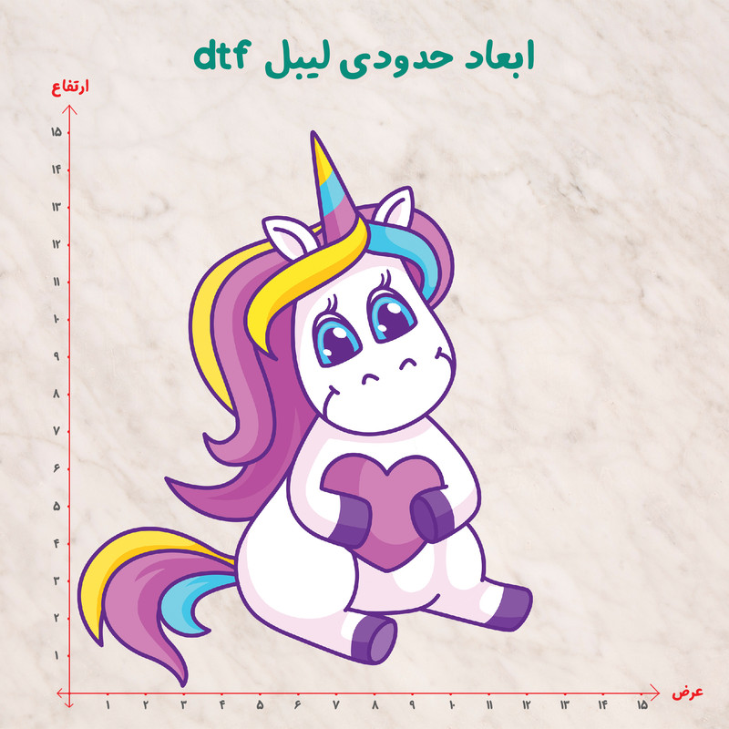 قیمت و خرید استیکر پارچه و لباس مدل dtf طرح یونیکورن کد H15.612 مجموعه 4 عددی