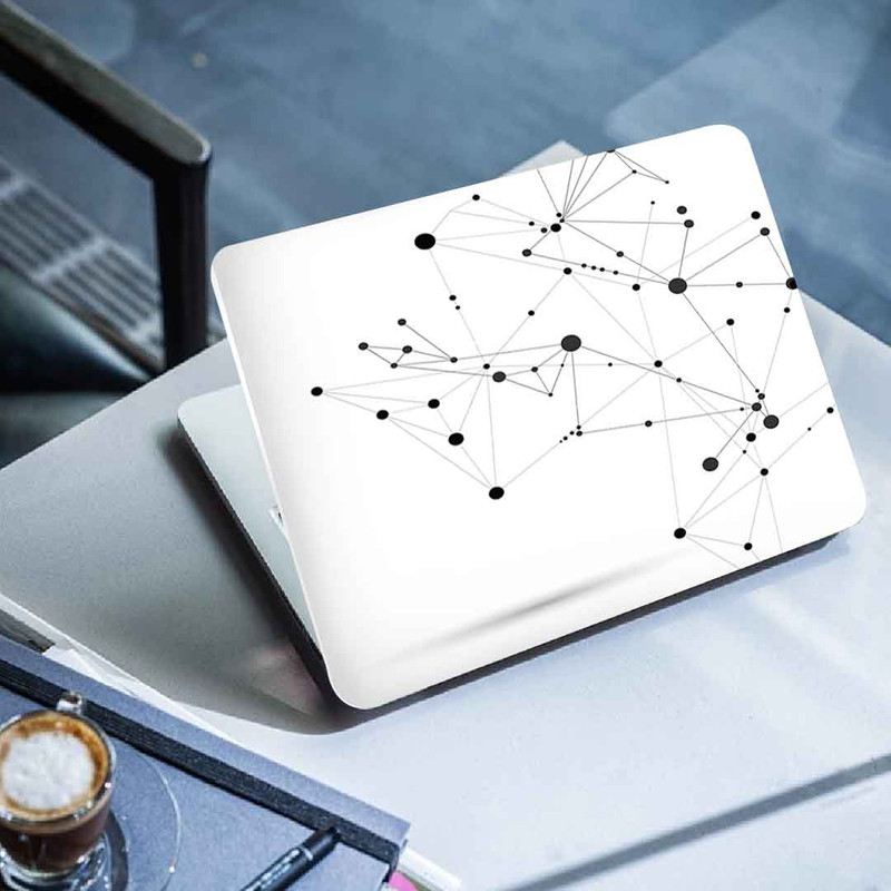 قیمت و خرید استیکر لپ تاپ طرح white polygonal abstractکد c-985مناسب ...