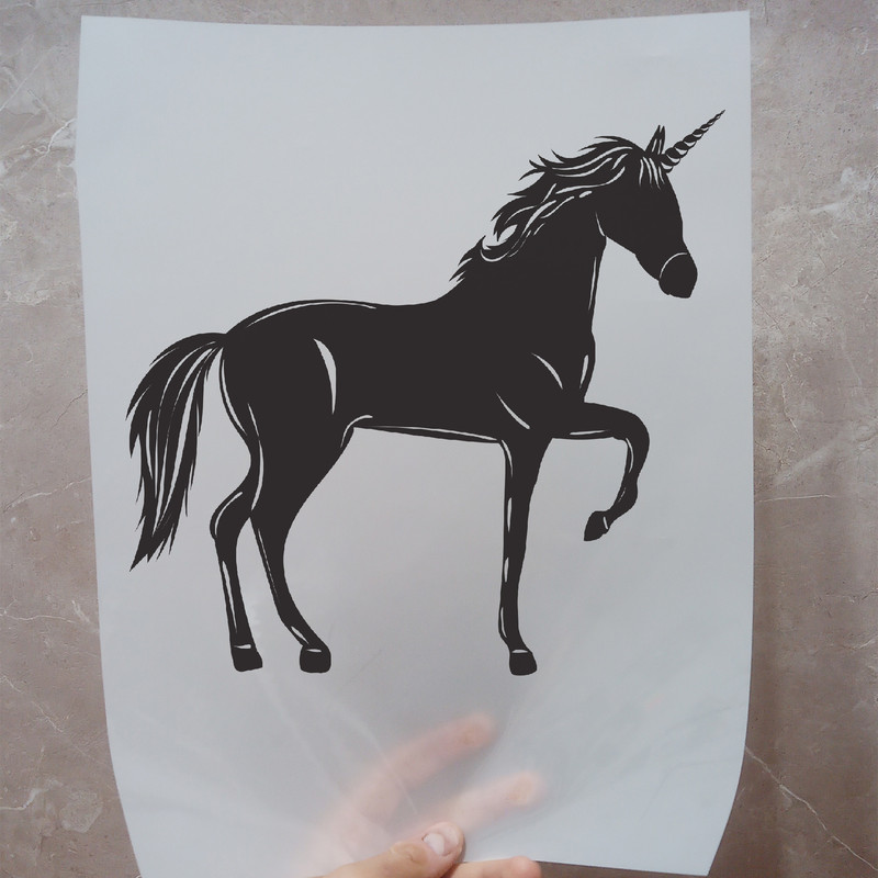 قیمت و خرید استیکر پارچه و لباس مدل dtf طرح یونیکورن کد H15.1138 مجموعه 4 عددی