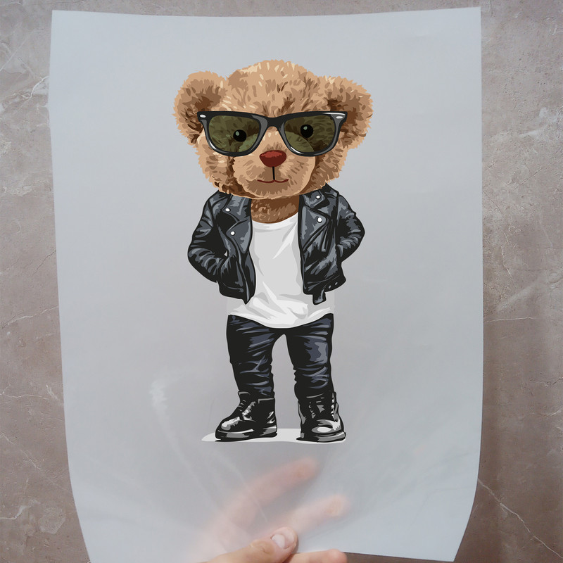 قیمت و خرید استیکر پارچه و لباس مدل dtf طرح تدی کد H30.122 مجموعه 12 عددی