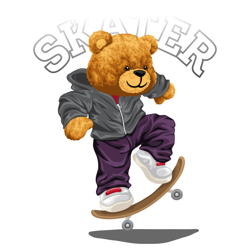 قیمت و خرید استیکر پارچه و لباس مدل dtf طرح تدی کد H15.104 مجموعه 12 عددی