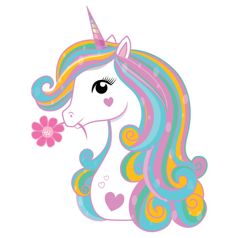 قیمت و خرید استیکر پارچه و لباس مدل dtf طرح یونیکورن کد H20.385 مجموعه 6 عددی