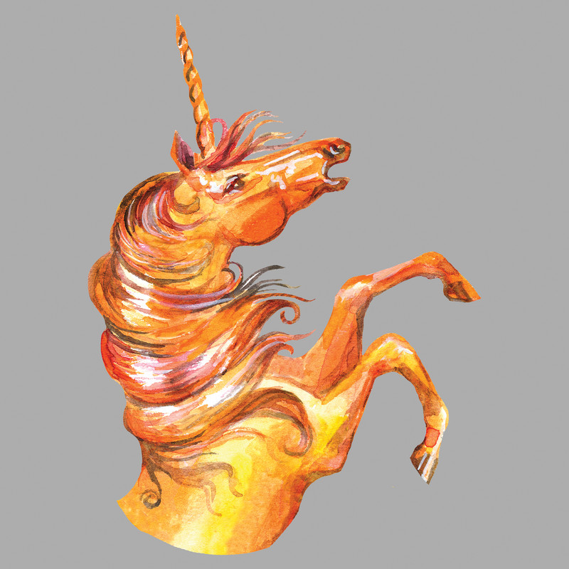 قیمت و خرید استیکر پارچه و لباس مدل dtf طرح یونیکورن کد H15.153 مجموعه 4 عددی