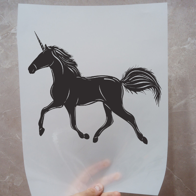 قیمت و خرید استیکر پارچه و لباس مدل dtf طرح یونیکورن کد H15.1162 مجموعه 4 عددی