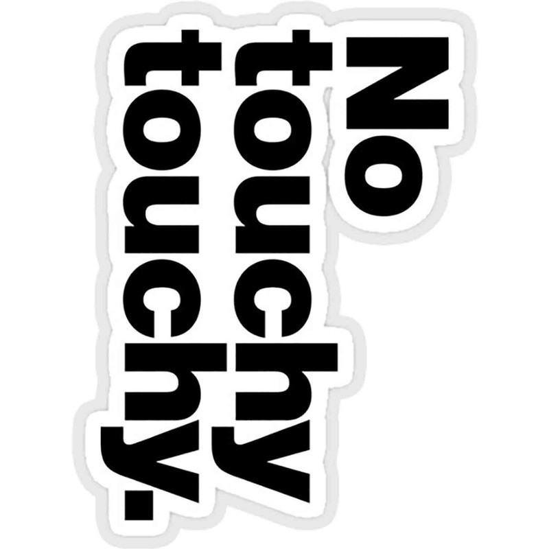 قیمت و خرید استیکر لپ تاپ طرح no touch touchy کد ST1325