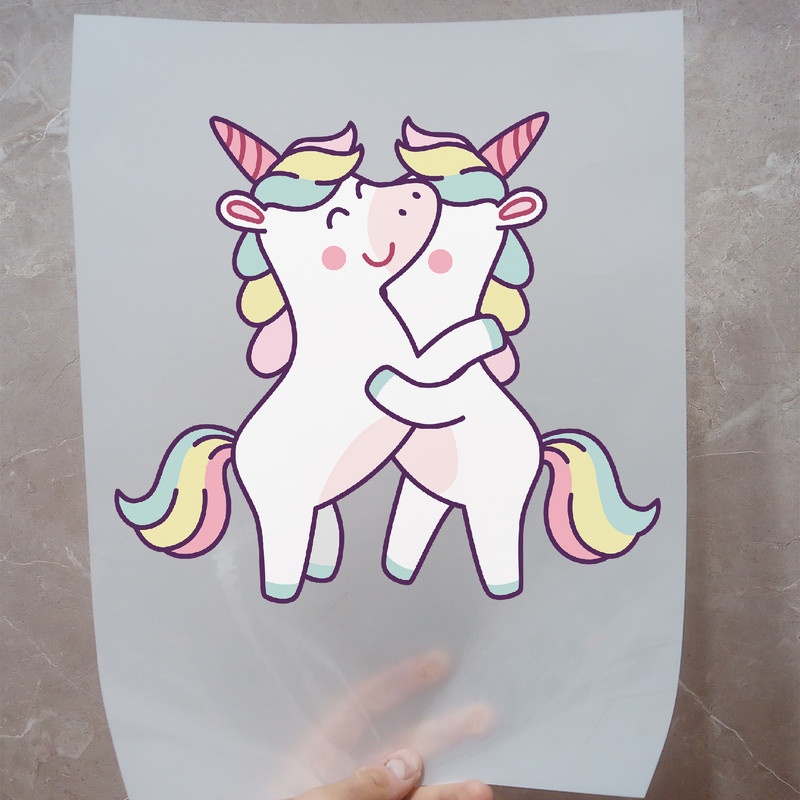 قیمت و خرید استیکر پارچه و لباس مدل dtf طرح یونیکورن کد H20.843 مجموعه 3 عددی