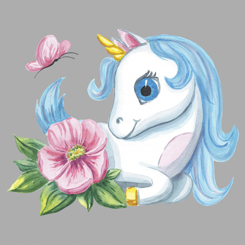 قیمت و خرید استیکر پارچه و لباس مدل dtf طرح یونیکورن کد H15.149 مجموعه 12 عددی