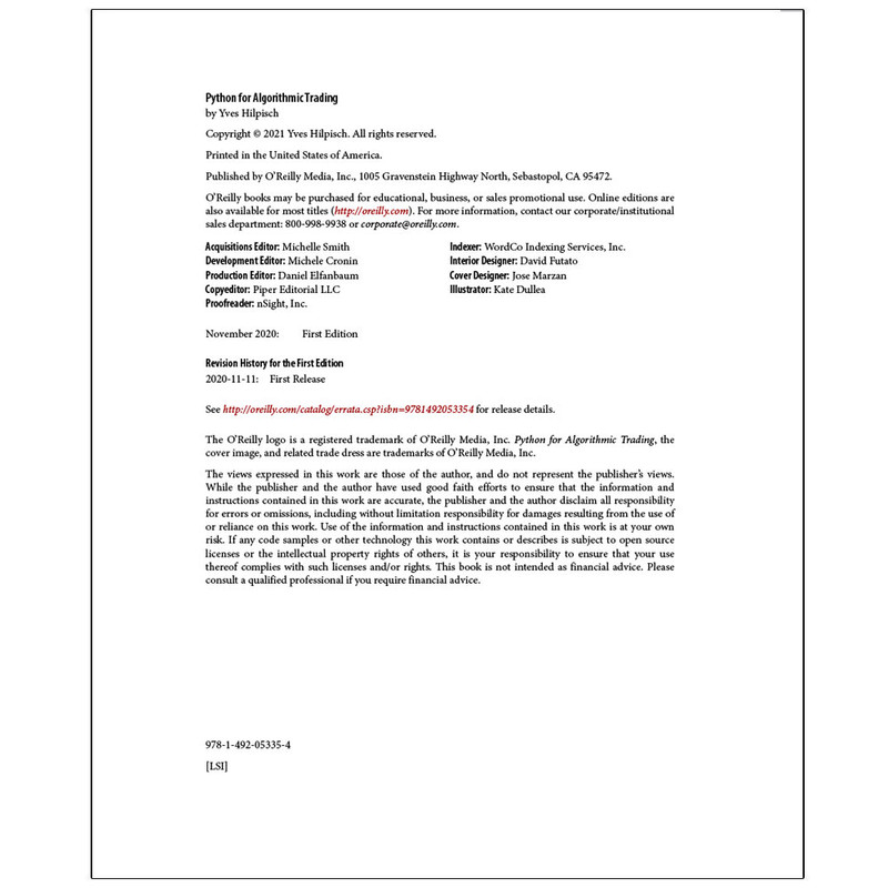 قیمت و خرید کتاب Python for Algorithmic Trading From Idea to Cloud ...