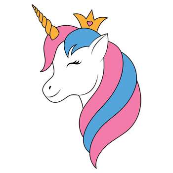 قیمت و خرید استیکر پارچه و لباس مدل dtf طرح یونیکورن کد H20.166 مجموعه 6 عددی