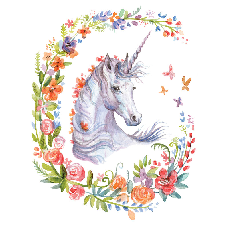 قیمت و خرید استیکر پارچه و لباس مدل dtf طرح یونیکورن کد H20.550 مجموعه 6 عددی