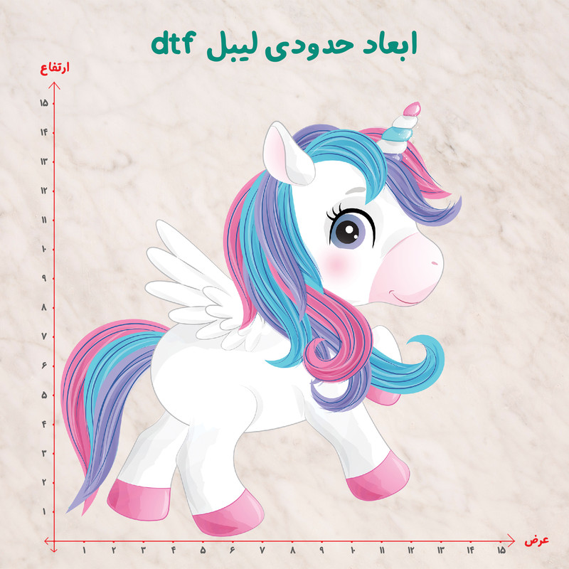 قیمت و خرید استیکر پارچه و لباس مدل dtf طرح یونیکورن کد H15.167 مجموعه 4 عددی