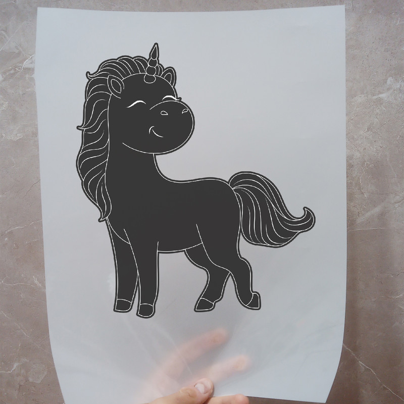 قیمت و خرید استیکر پارچه و لباس مدل dtf طرح یونیکورن کد H20.1200 مجموعه 3 عددی