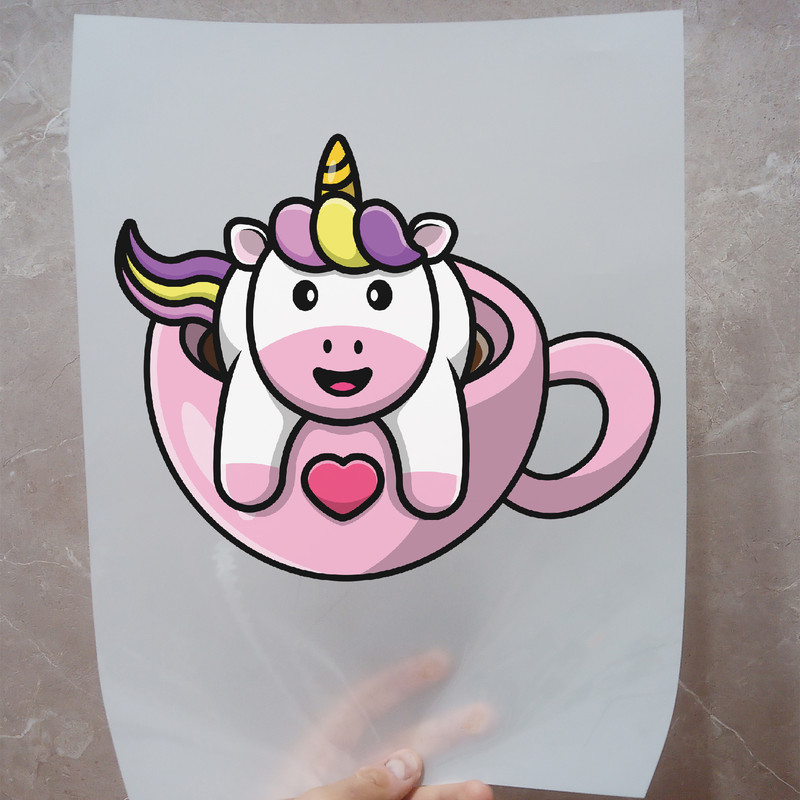 قیمت و خرید استیکر پارچه و لباس مدل dtf طرح یونیکورن کد H20.954 مجموعه 3 عددی