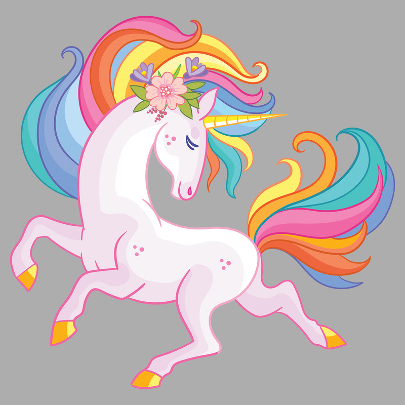 قیمت و خرید استیکر پارچه و لباس مدل dtf طرح یونیکورن کد H15.271 مجموعه 4 عددی