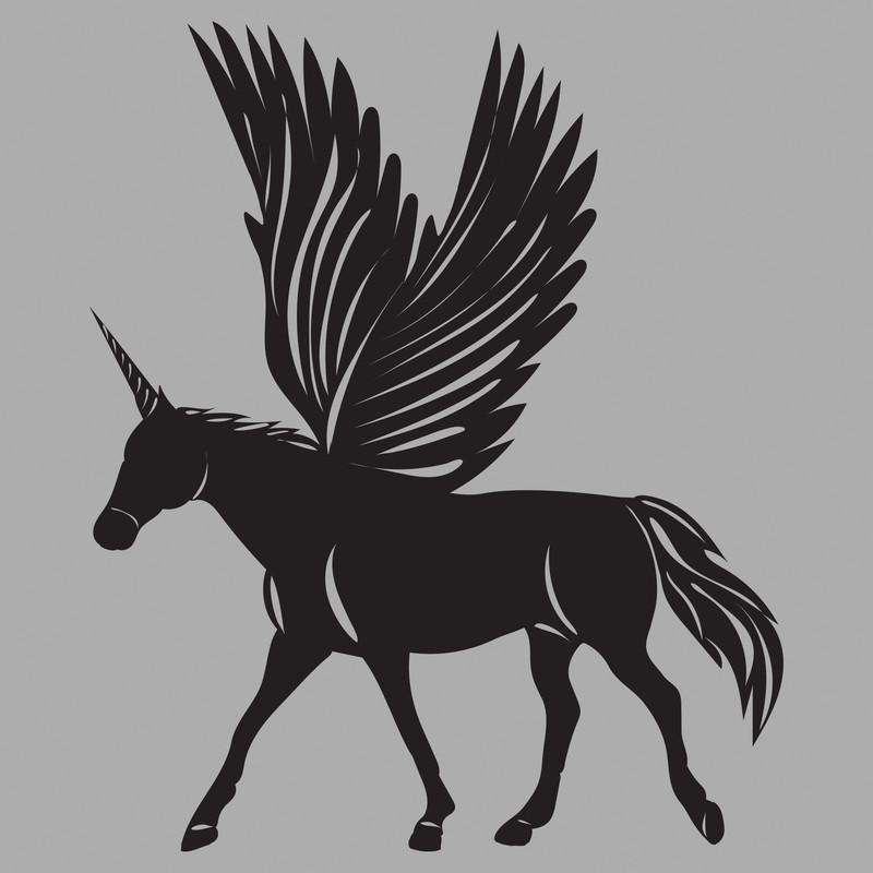 قیمت و خرید استیکر پارچه و لباس مدل dtf طرح یونیکورن کد H15.1146 مجموعه 4 عددی