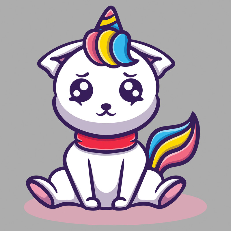 قیمت و خرید استیکر پارچه و لباس مدل dtf طرح یونیکورن کد H15.574 مجموعه 4 عددی