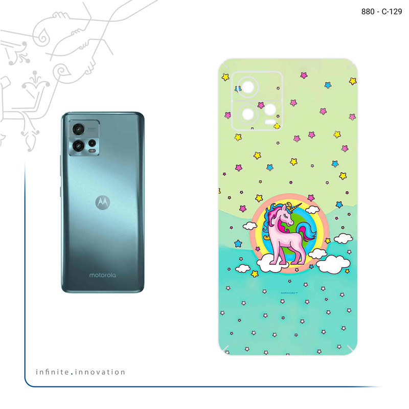 قیمت و خرید برچسب پوششی ماهوت مدل Rainbow unicorn adventure مناسب برای گوشی موبایل موتورولا Moto G72