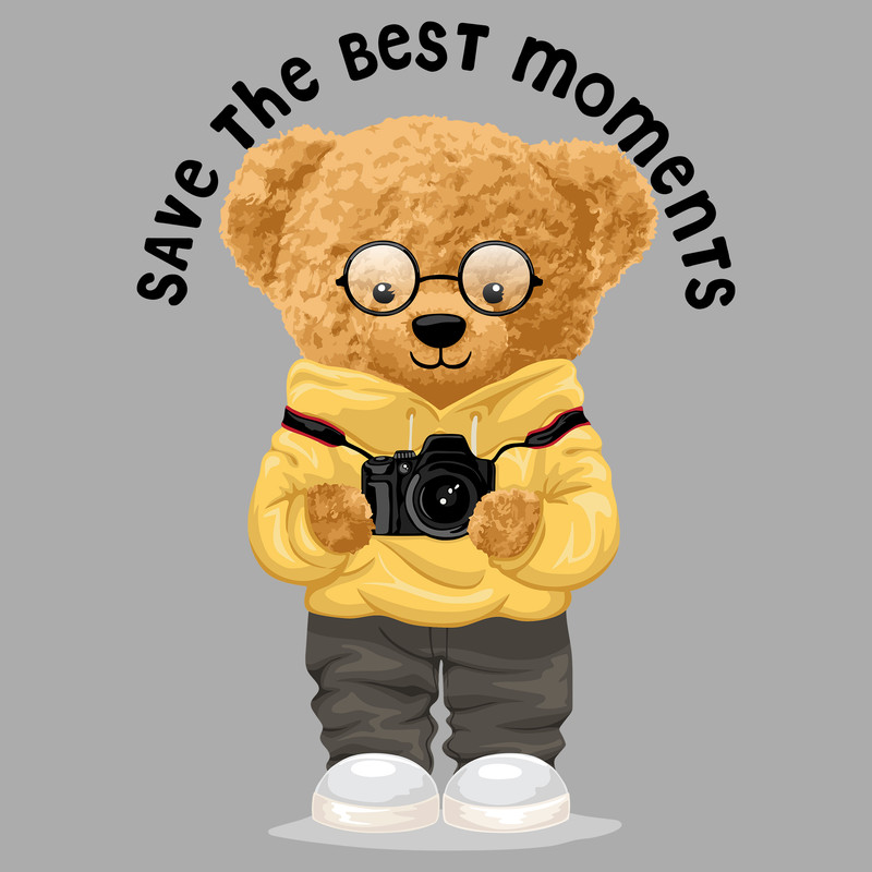 قیمت و خرید استیکر پارچه و لباس مدل dtf طرح تدی کد H15.62 مجموعه 12 عددی