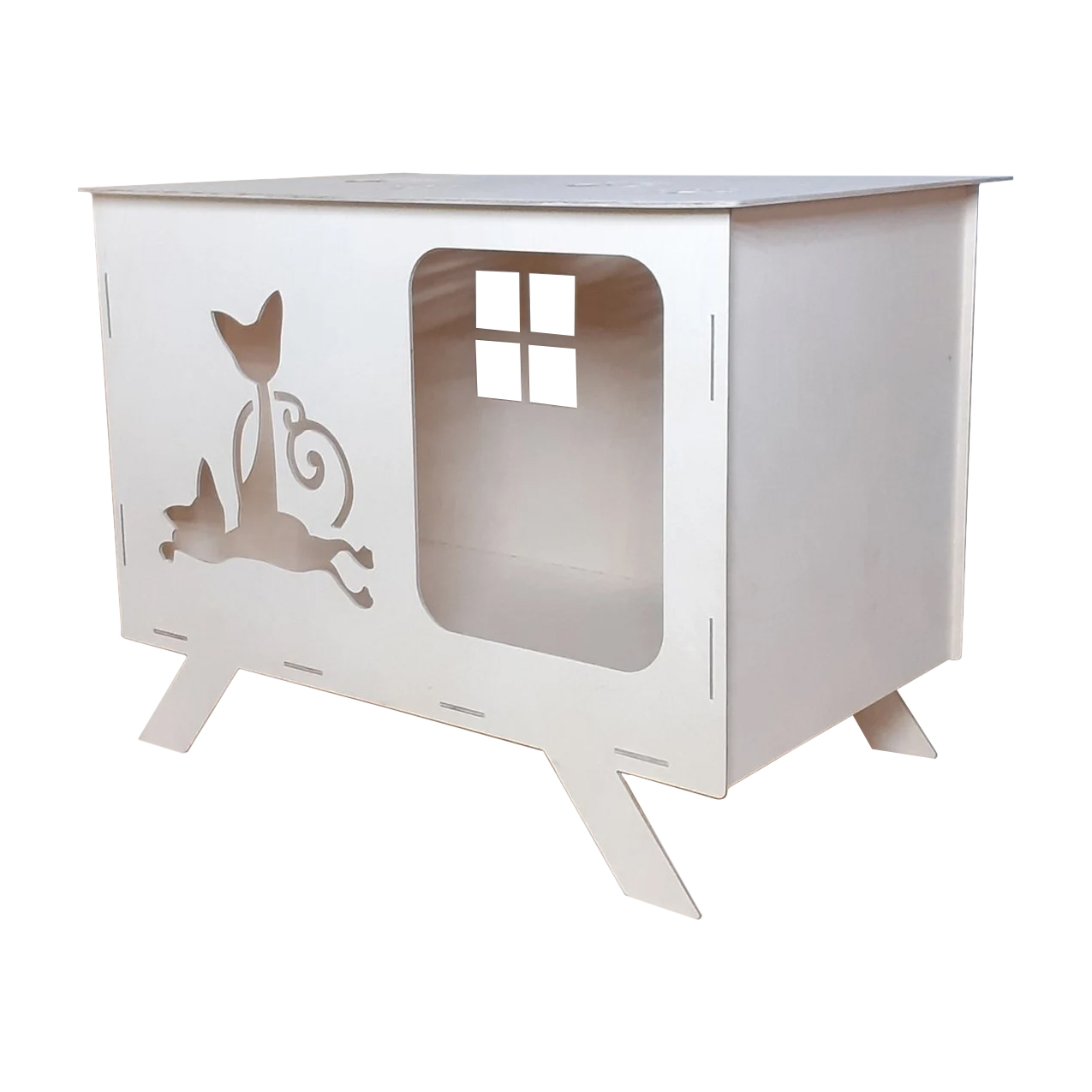 قیمت و مشخصات جای خواب سگ و گربه مدل لانه چوبی کد B19 - زیراکو