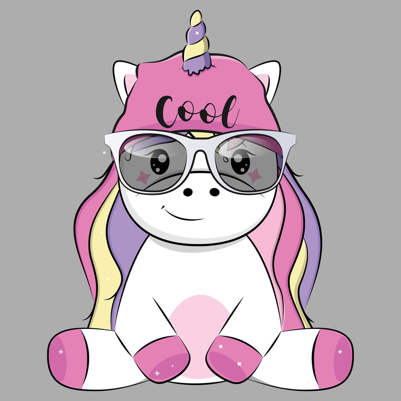 قیمت و خرید استیکر پارچه و لباس مدل dtf طرح یونیکورن کد H20.217 مجموعه 6 عددی