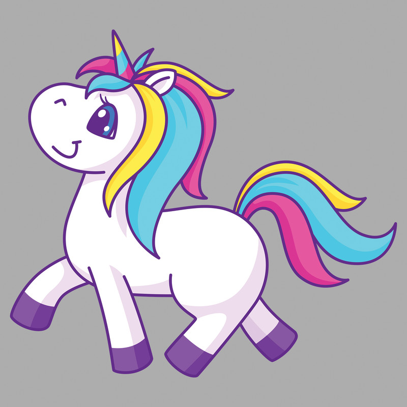 قیمت و خرید استیکر پارچه و لباس مدل dtf طرح یونیکورن کد H15.610 مجموعه 4 عددی