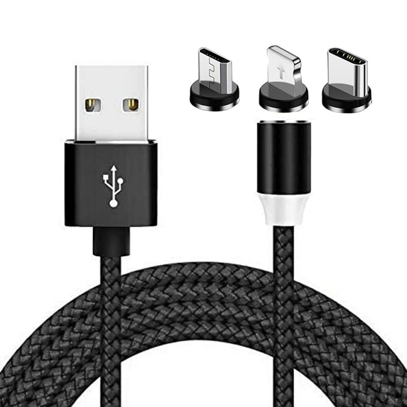 قیمت و خرید کابل تبدیل مغناطیسی Usb به Microusb Usb C لایتنینگ مدل ایکس