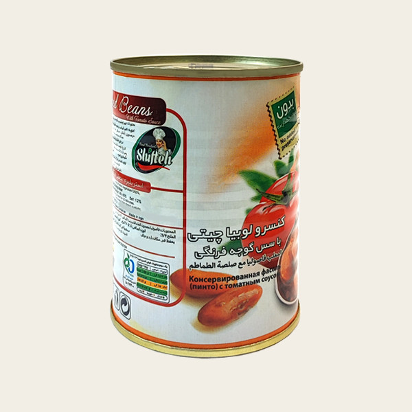 قیمت و خرید کنسرو لوبیا چیتی با سس گوجه فرنگی شیفته 370 گرم بسته 12 عددی