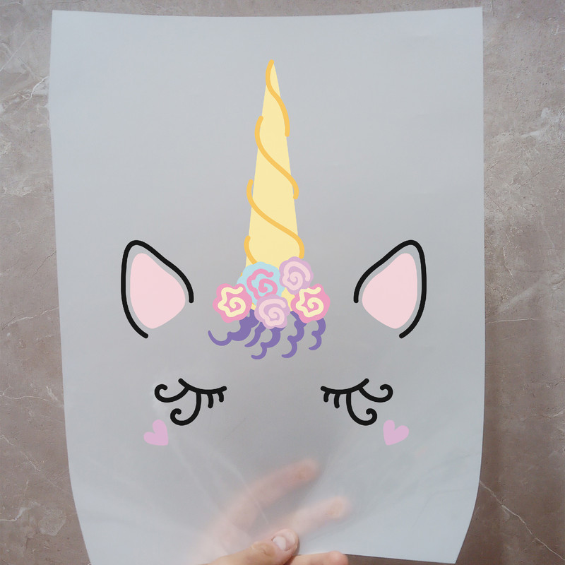 قیمت و خرید استیکر پارچه و لباس مدل dtf طرح یونیکورن کد H20.63 مجموعه 6 عددی