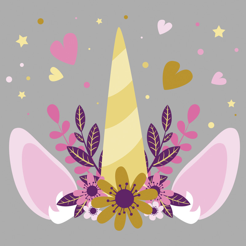 قیمت و خرید استیکر پارچه و لباس مدل dtf طرح یونیکورن کد H15.12 مجموعه 4 عددی