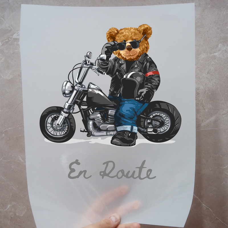 قیمت و خرید استیکر پارچه و لباس مدل dtf طرح تدی کد H15.174 مجموعه 4 عددی