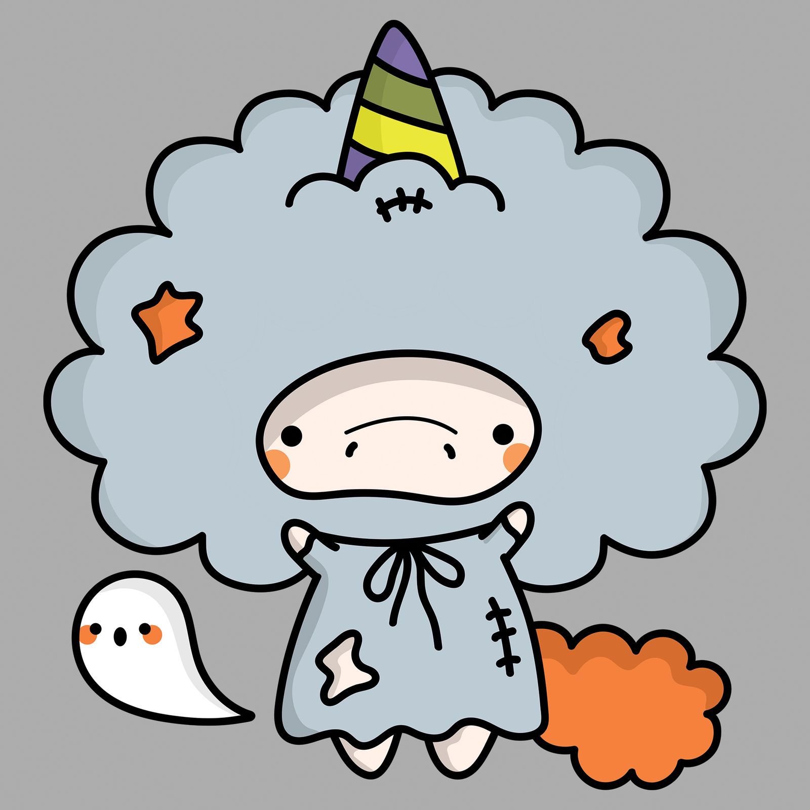 قیمت و خرید استیکر پارچه و لباس مدل dtf طرح یونیکورن کد H20.581 مجموعه 3 عددی