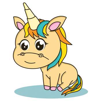 قیمت و خرید استیکر پارچه و لباس مدل dtf طرح یونیکورن کد H15.832 مجموعه 4 عددی