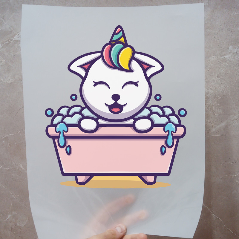 قیمت و خرید استیکر پارچه و لباس مدل dtf طرح یونیکورن کد H20.575 مجموعه 3 عددی