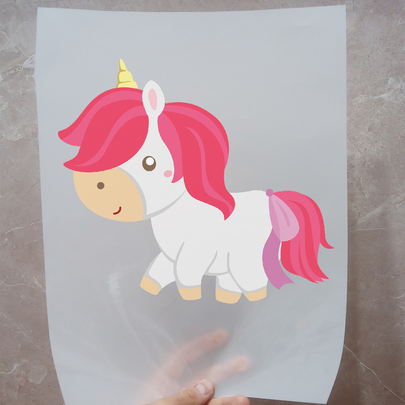 قیمت و خرید استیکر پارچه و لباس مدل dtf طرح یونیکورن کد H20.964 مجموعه 3 عددی