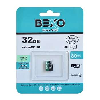 قیمت و خرید کارت حافظه micro sdxc بکسو مدل 433x کلاس 10 استانداردUHS-IU1 سرعت 65mb ظرفیت 32 گیگابایت