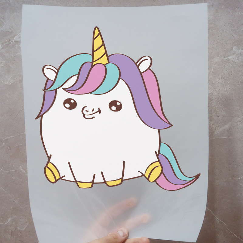 قیمت و خرید استیکر پارچه و لباس مدل dtf طرح یونیکورن کد H20.755 مجموعه 3 عددی