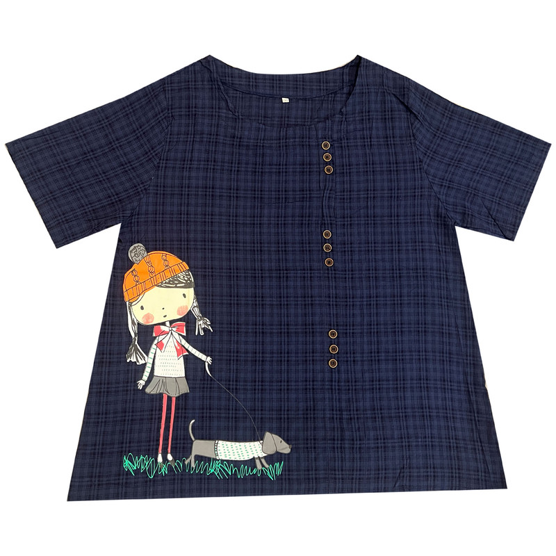 قیمت و خرید تونیک زنانه مدل دختر و سگ کوچولو