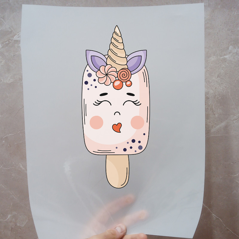 قیمت و خرید استیکر پارچه و لباس مدل dtf طرح یونیکورن کد H20.338 مجموعه 6 عددی