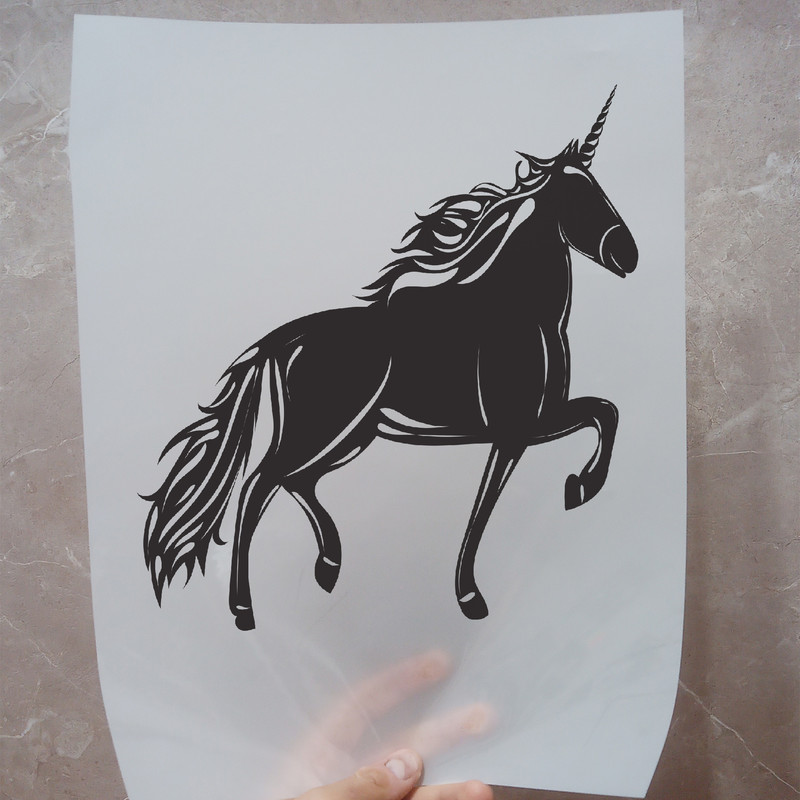 قیمت و خرید استیکر پارچه و لباس مدل dtf طرح یونیکورن کد H15.1169 مجموعه 4 عددی