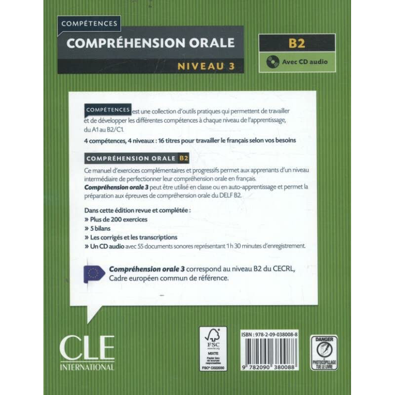 قیمت و خرید کتاب Comprehension Orale B2 niveau 3 competences اثر michele barfety انتشارات سی‌ال ...